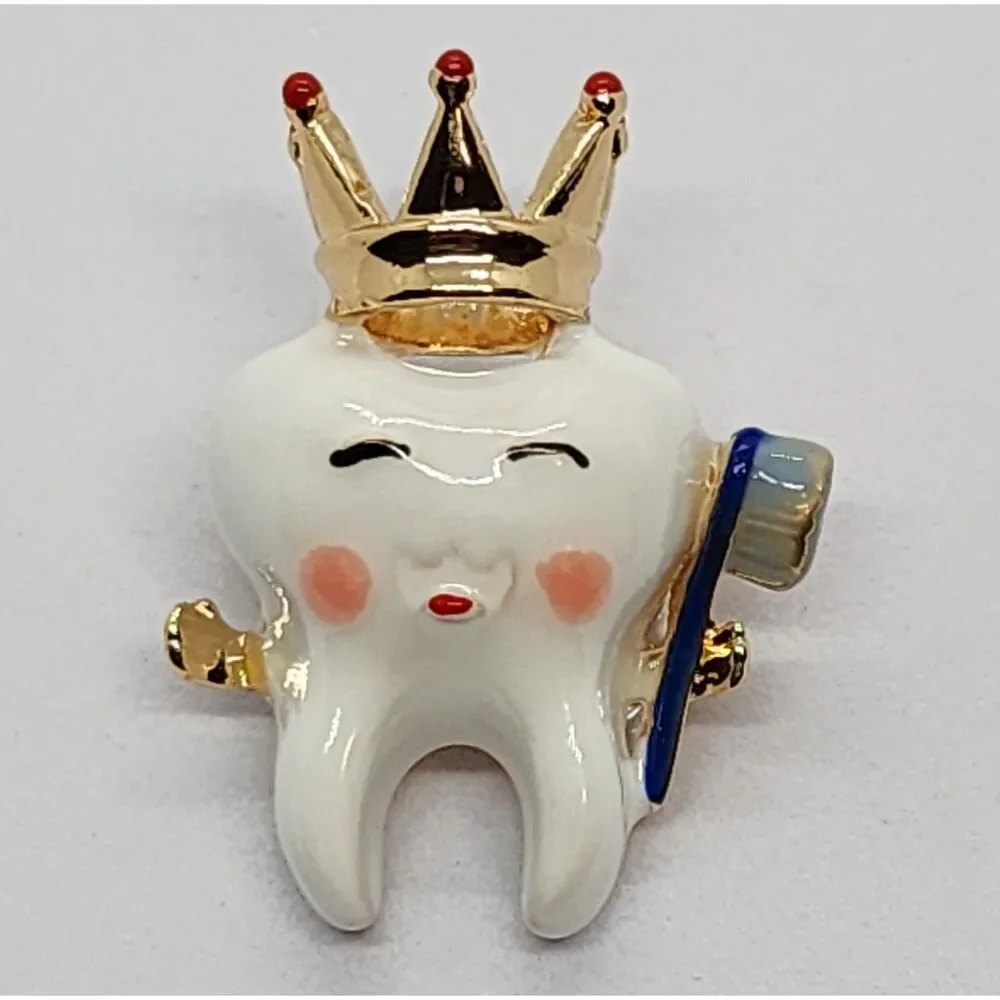 Jewelry | Tooth Brooch Cartoon Style Crown Toothbrush Dentist Dental ...
